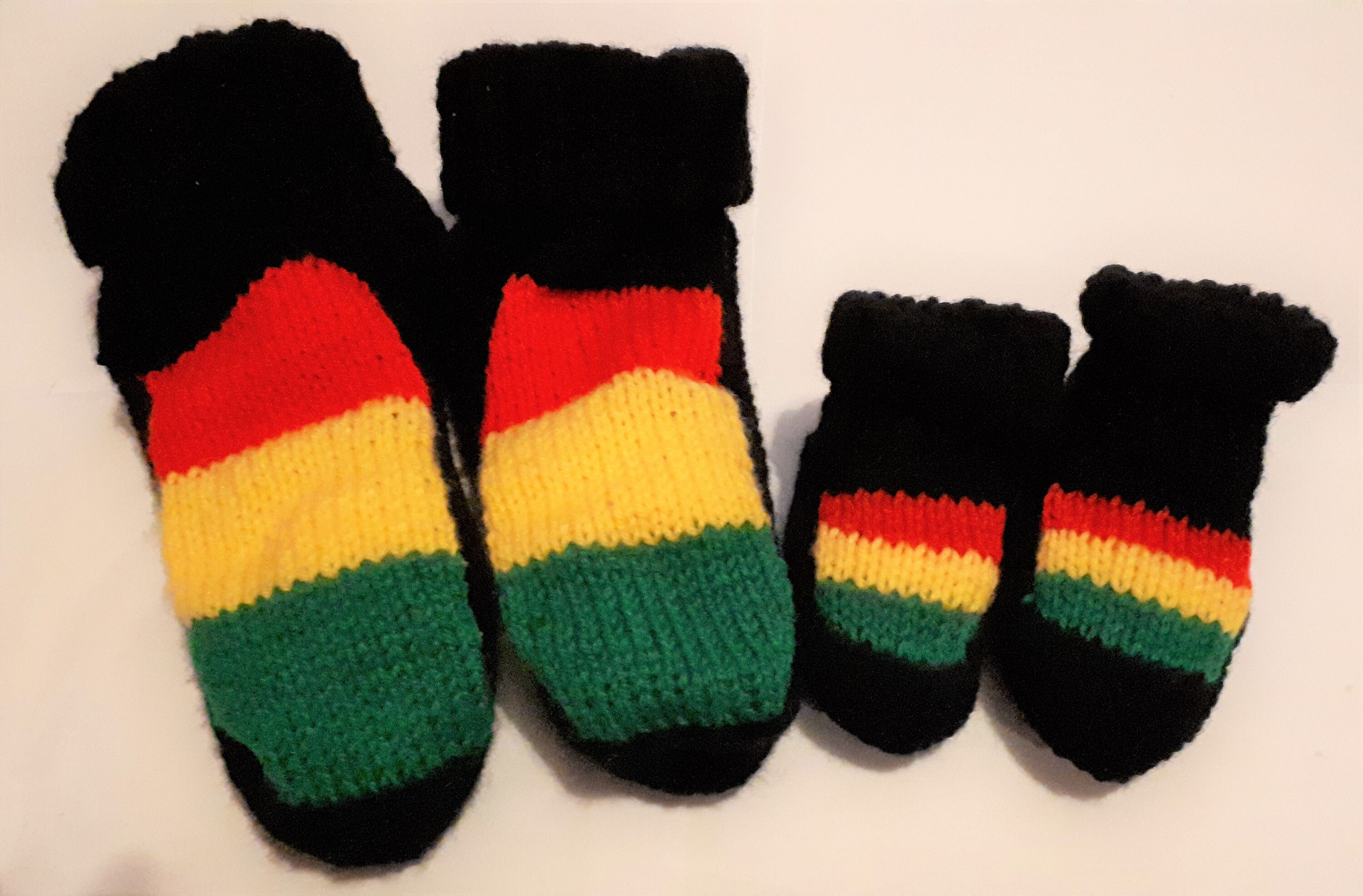 Hand Knitted Rasta booties Jamaican Reggae Rastafarian striped | Etsy