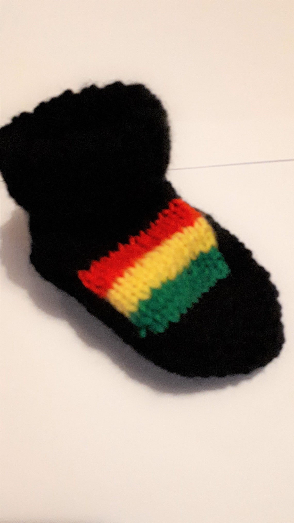 Hand Knitted Rasta Booties Jamaican Reggae Rastafarian Striped - Etsy