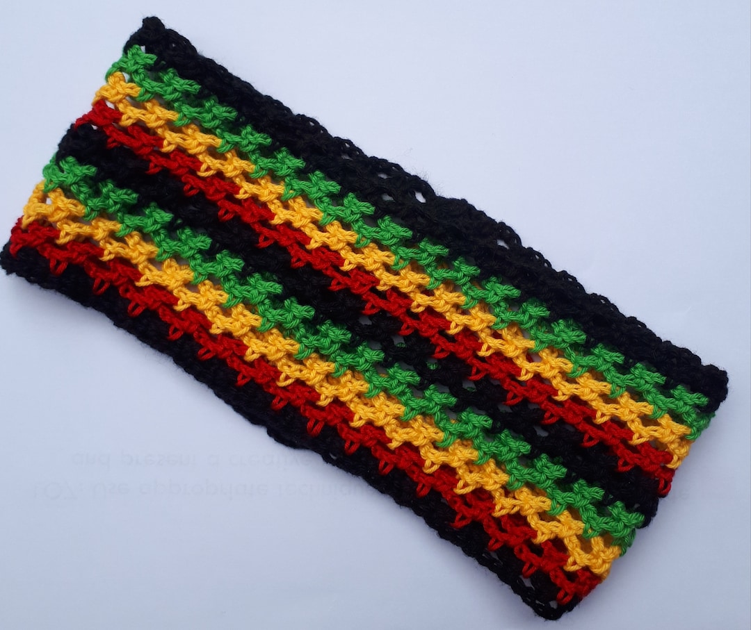 Crocheted Cotton Rasta Mesh String Hairband Headband Sweatband Hat Band ...