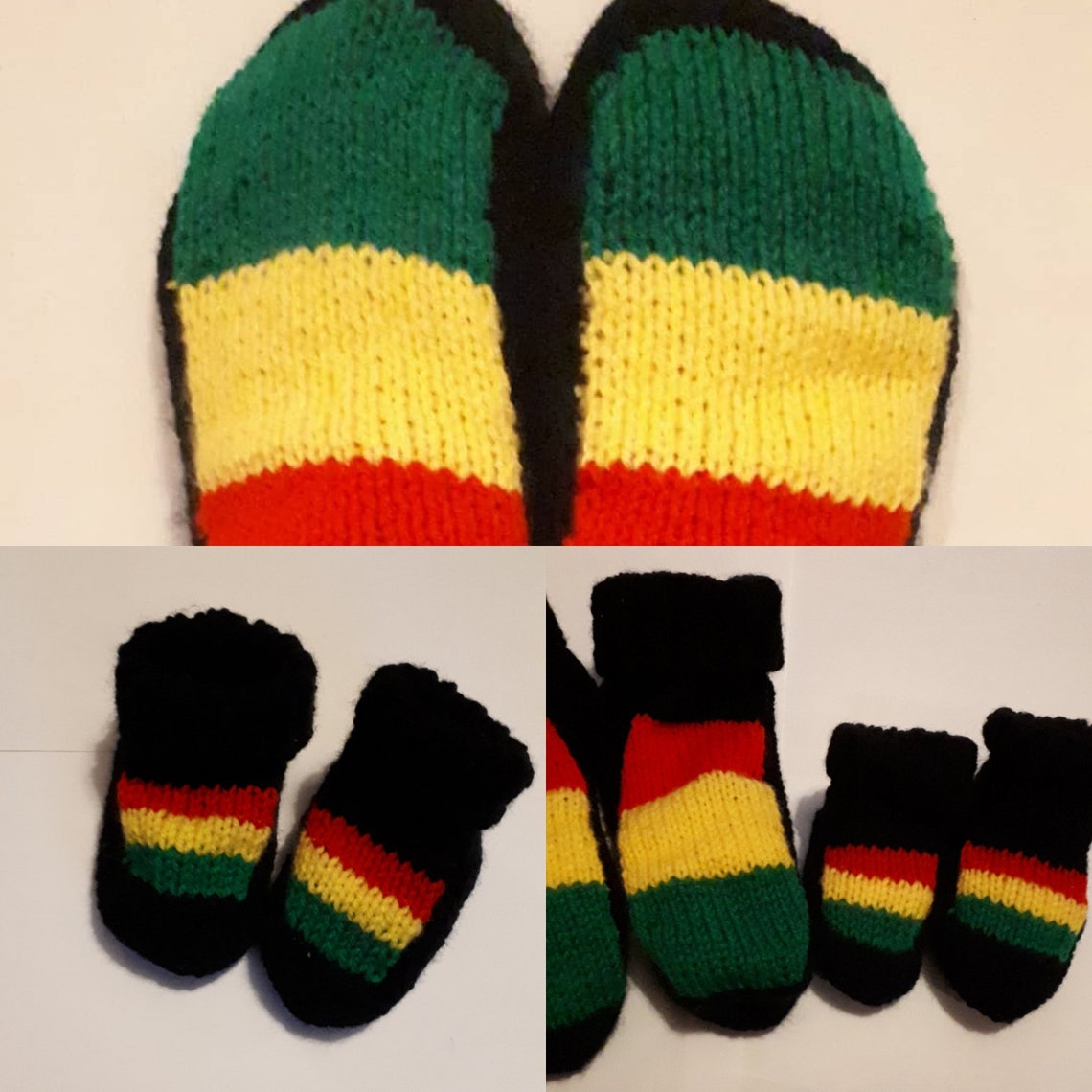 Hand Knitted Rasta booties Jamaican Reggae Rastafarian striped | Etsy