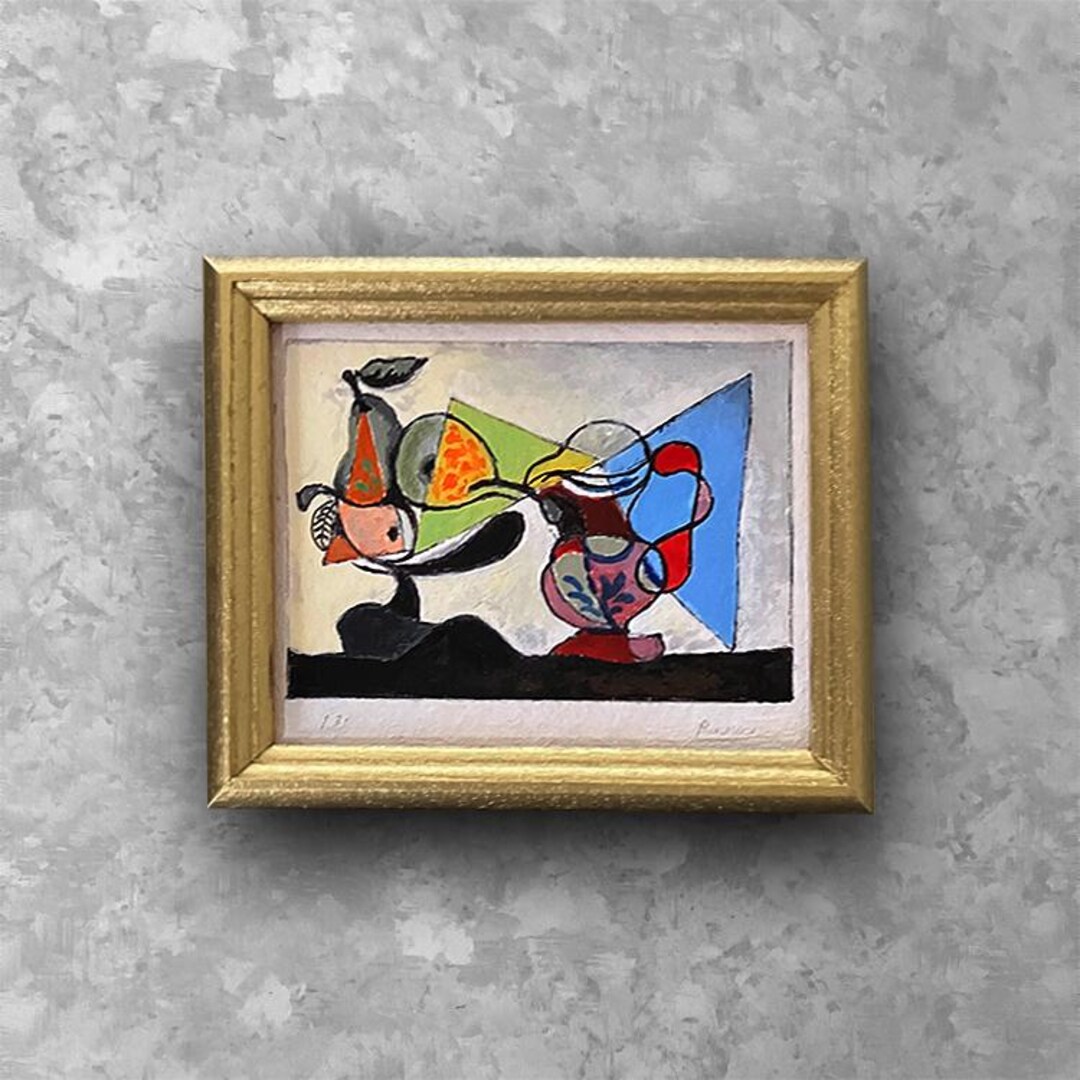 Original Miniature Painting Replica Pablo Picasso 1960 Aquatint “still ...