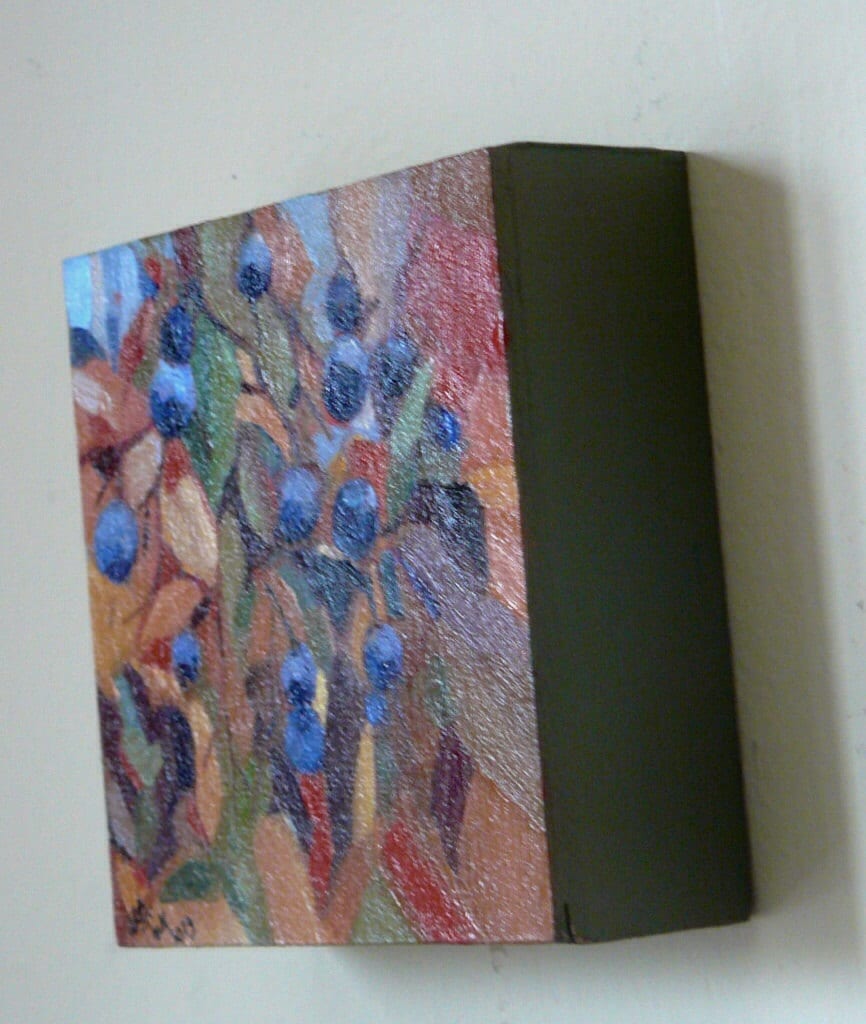 Sapphire Gold and Ruby Red. Original Oil Painting on Cradled - Etsy