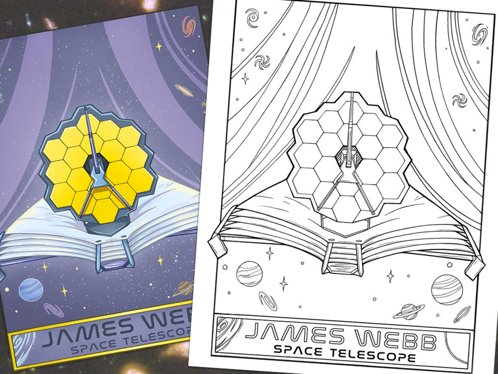James Webb Space Telescope, A NASA Space Coloring Page for Kids and ...