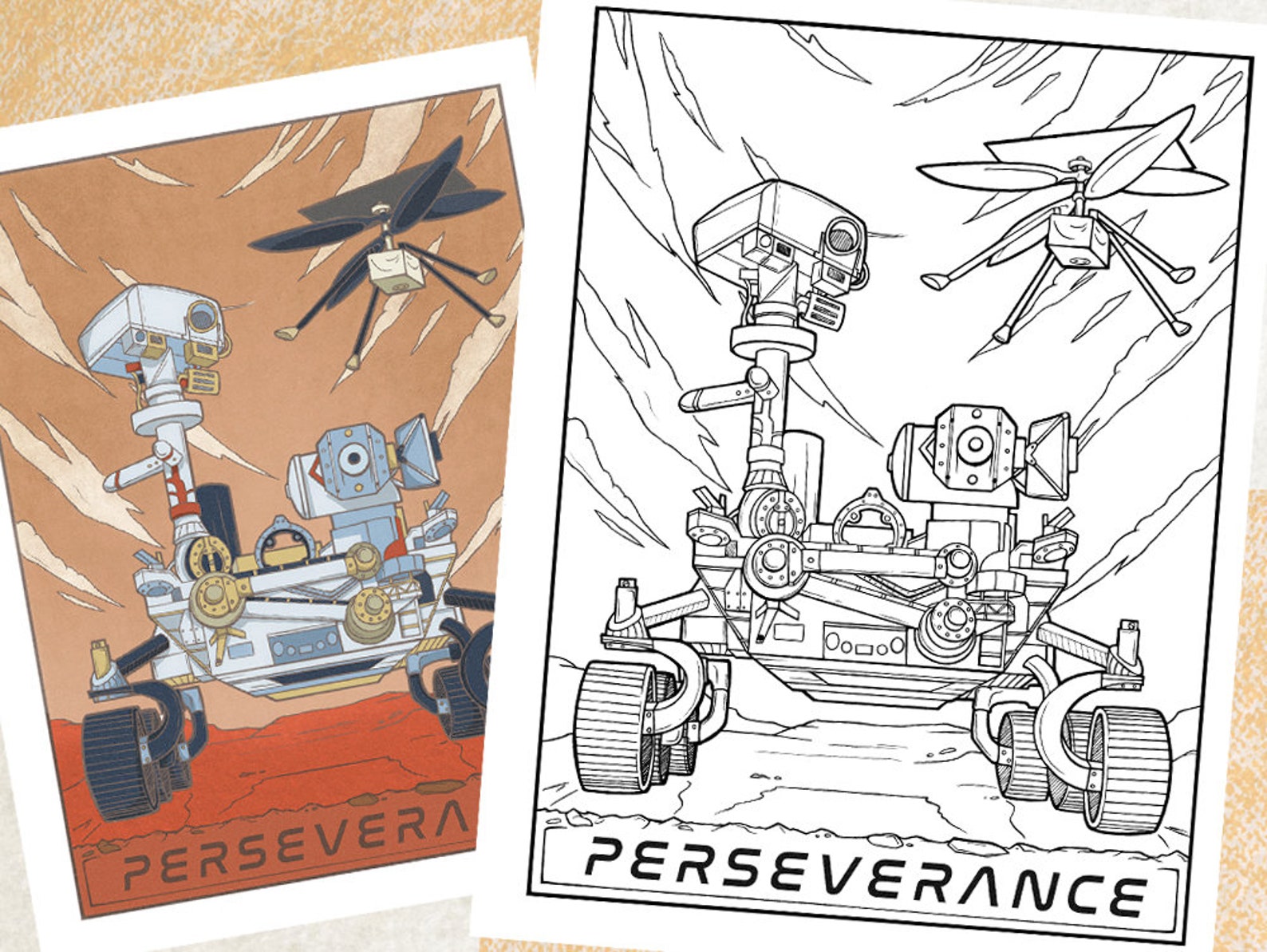 Mars Perseverance Rover & Ingenuity Helicopter, Space Science Tech ...