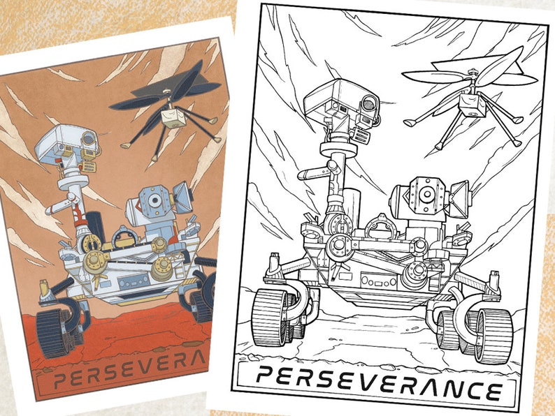 Mars Perseverance Rover & Ingenuity Helicopter, Space Science Tech ...