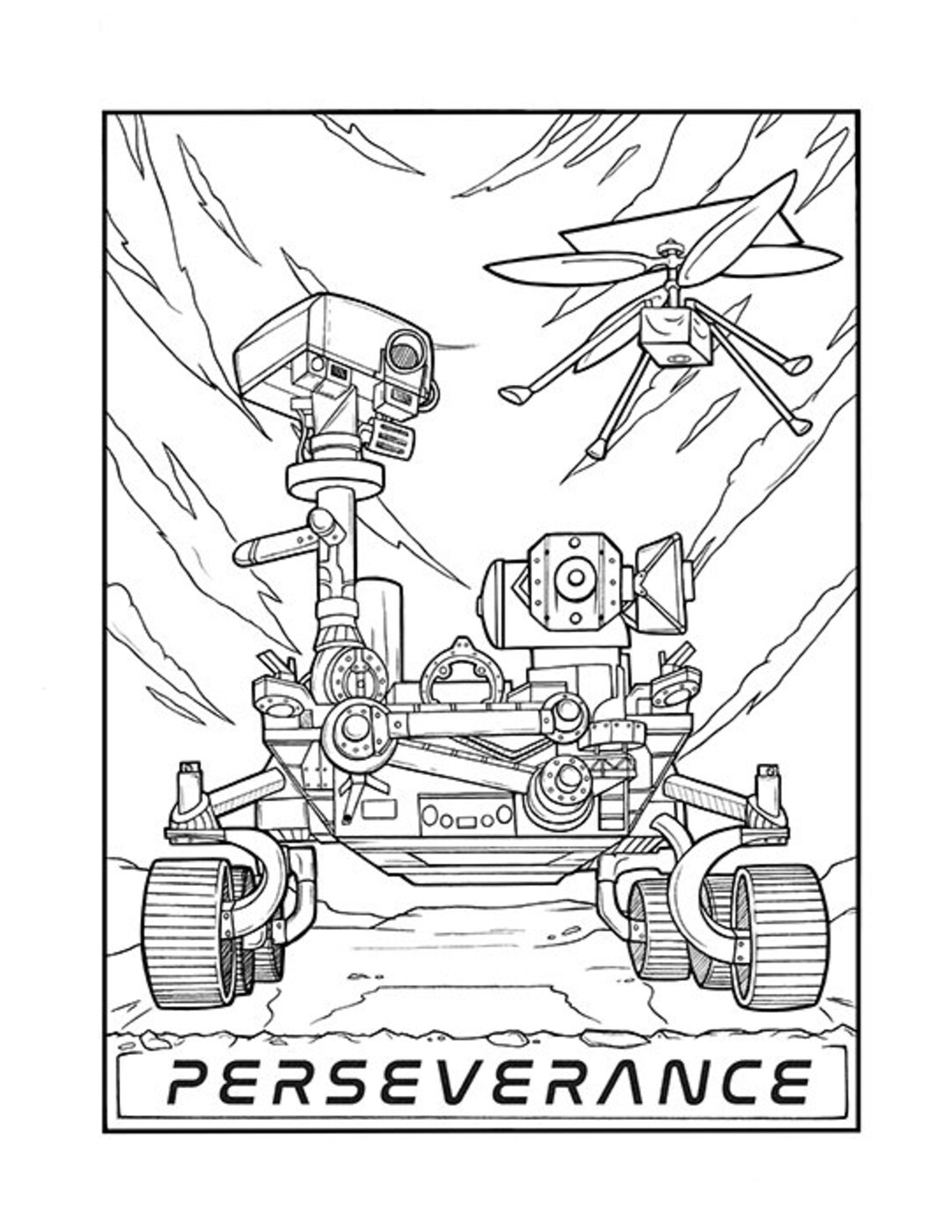 Mars Perseverance Rover & Ingenuity Helicopter, Space Science Tech ...