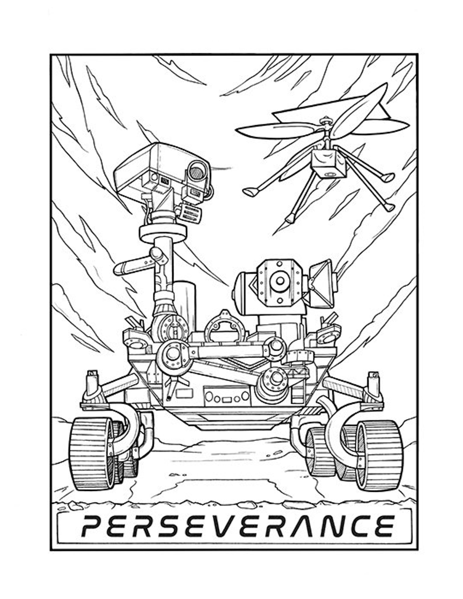 Mars Perseverance Rover & Ingenuity Helicopter, Space Science Tech ...
