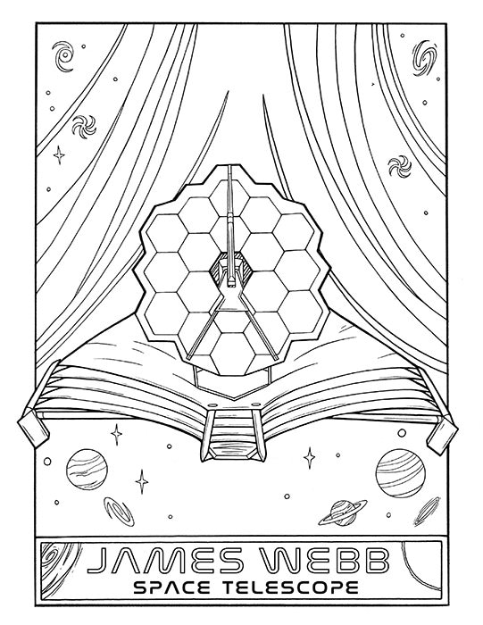 James Webb Space Telescope, A NASA Space Coloring Page for Kids and ...