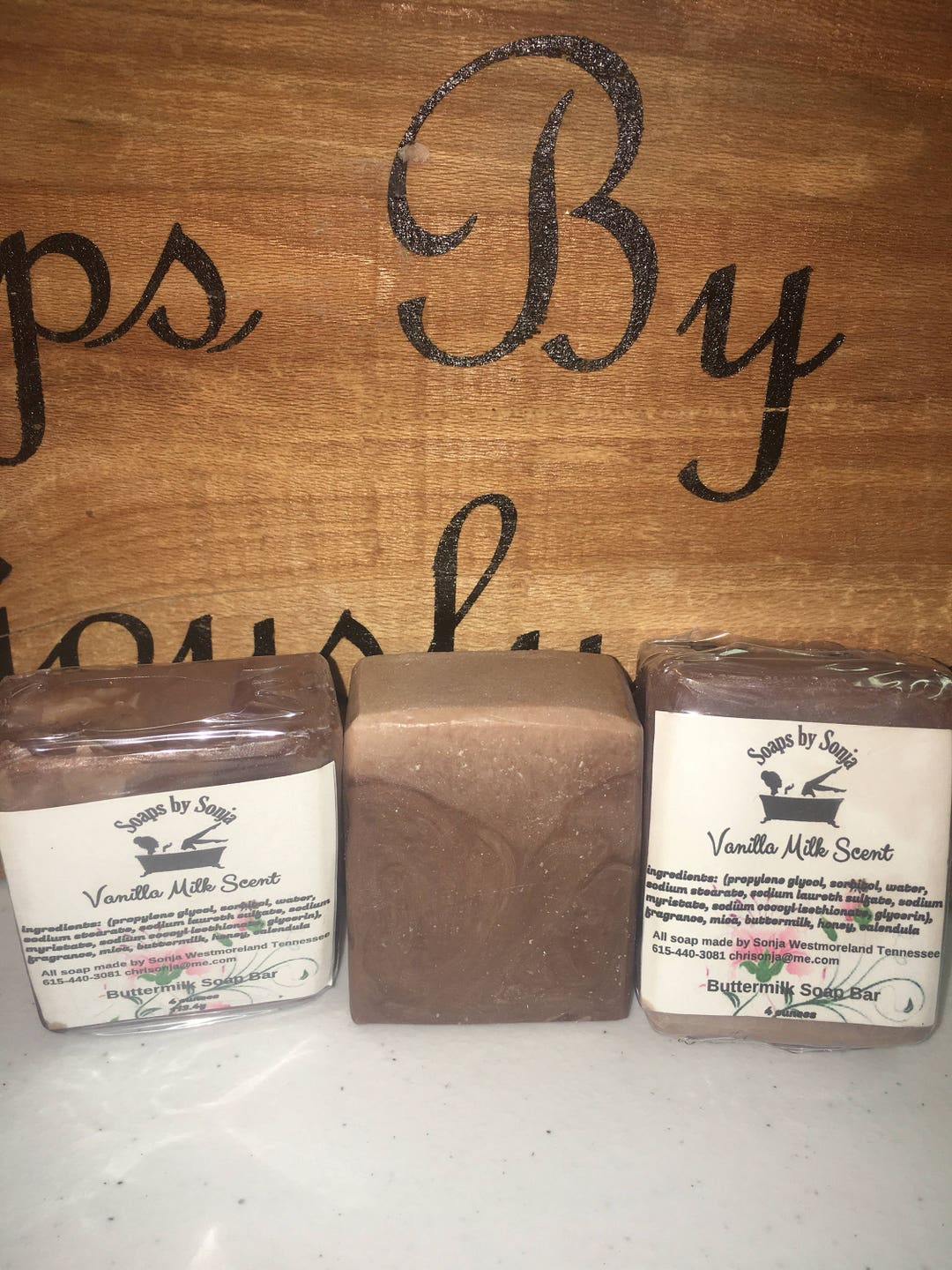 Vanilla Milk Scented Buttermilk Soap Bar. Rectangle Soap Bar With Gold ...