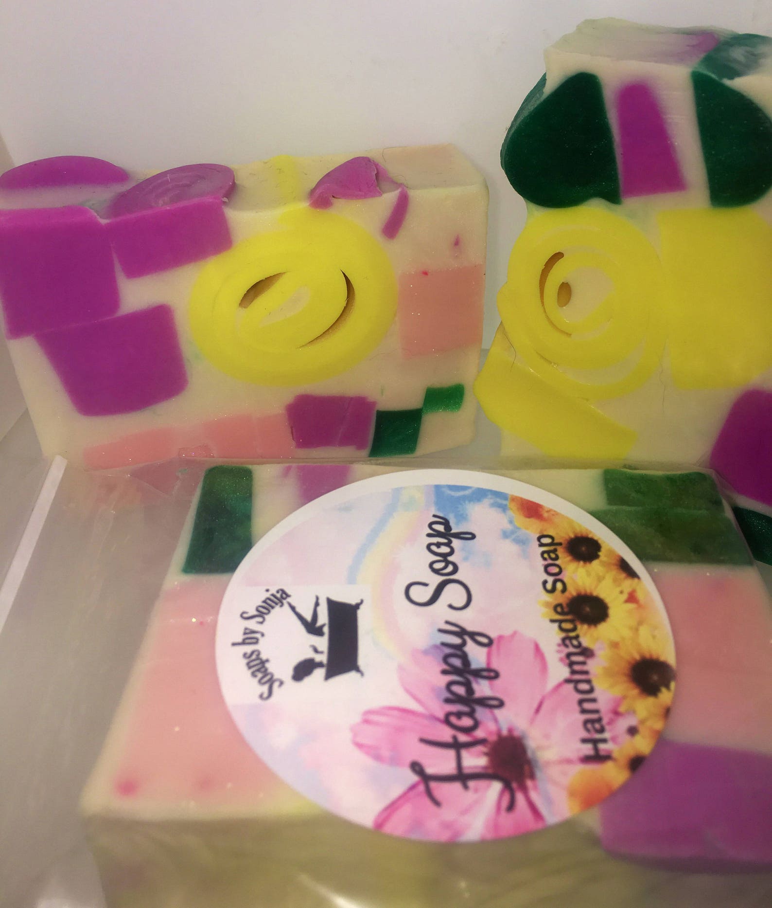 Pretty Rectangle Bars Colorful Chunky Soap Lightly Scented - Etsy