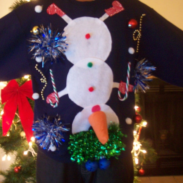 Snowman Sweater - Etsy