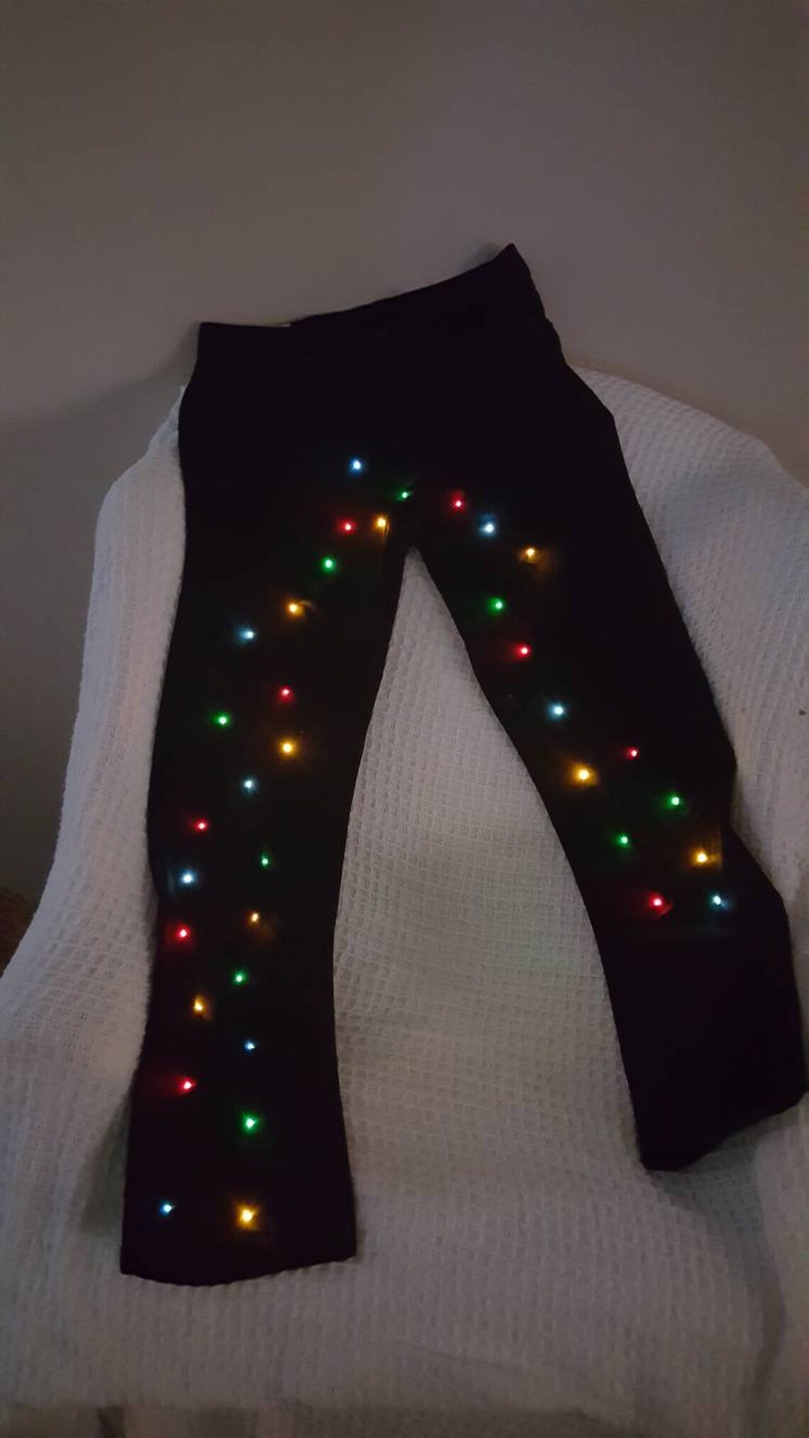Black Christmas Jeans, Ugly Christmas Sweater. Black Jeans With Lights ...