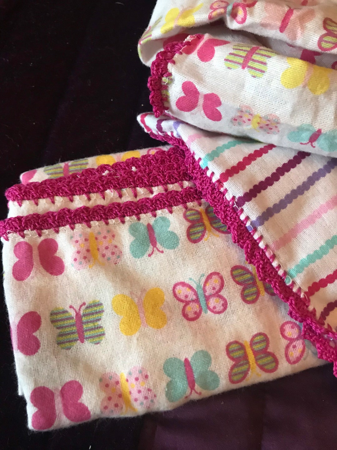 Three Hand Embroidered Receiving Blankets - Etsy