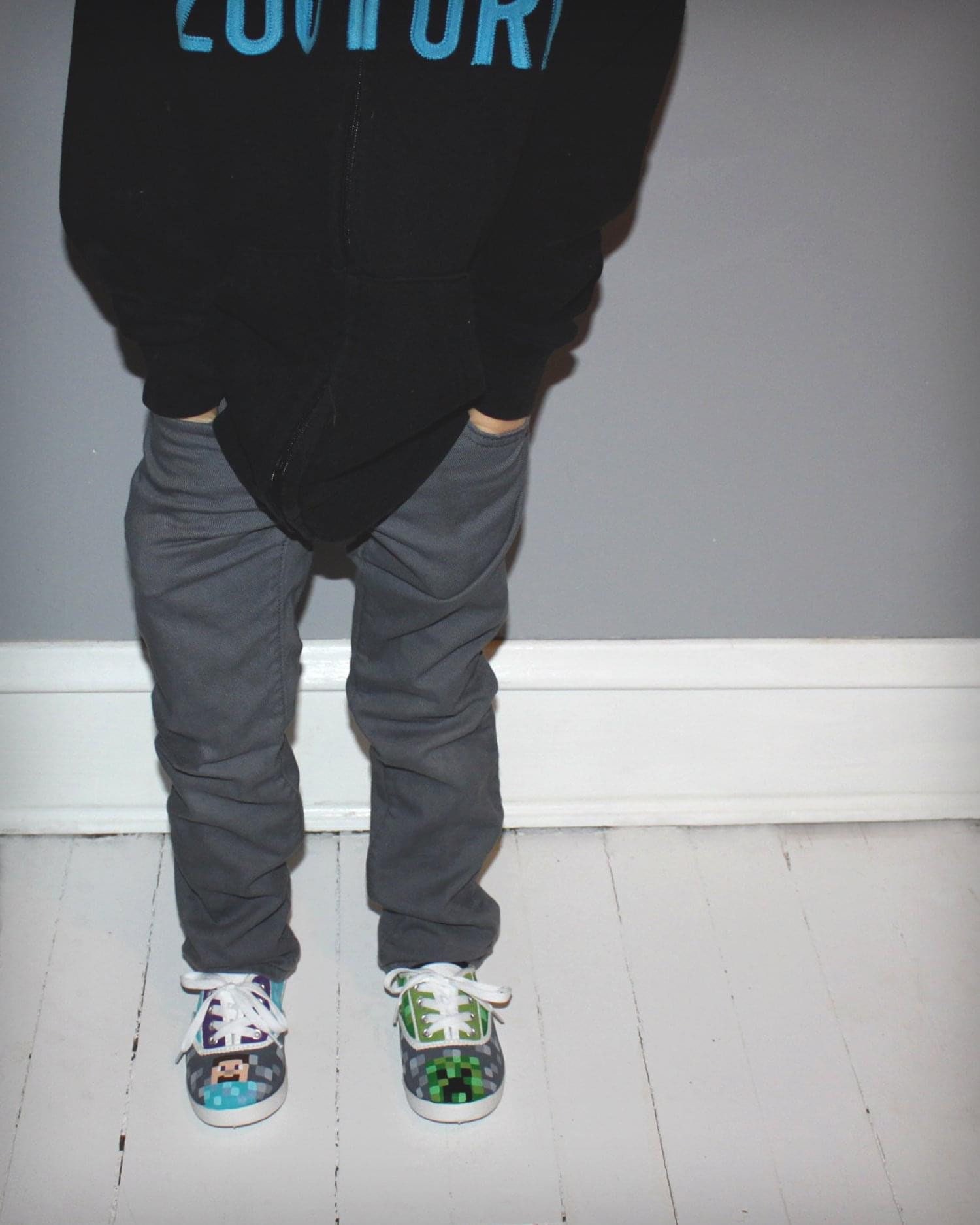 Hand Painted Minecraft Inspired Sneakers customized | Etsy