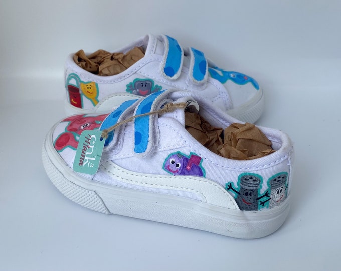 Hand Painted Blues Clues Inspired Shoes customized - Etsy