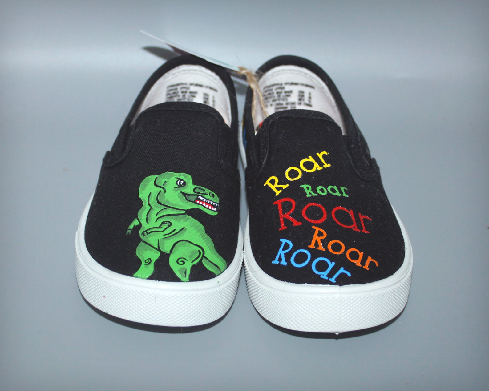 Hand Painted Dinosaur Shoes customized | Etsy