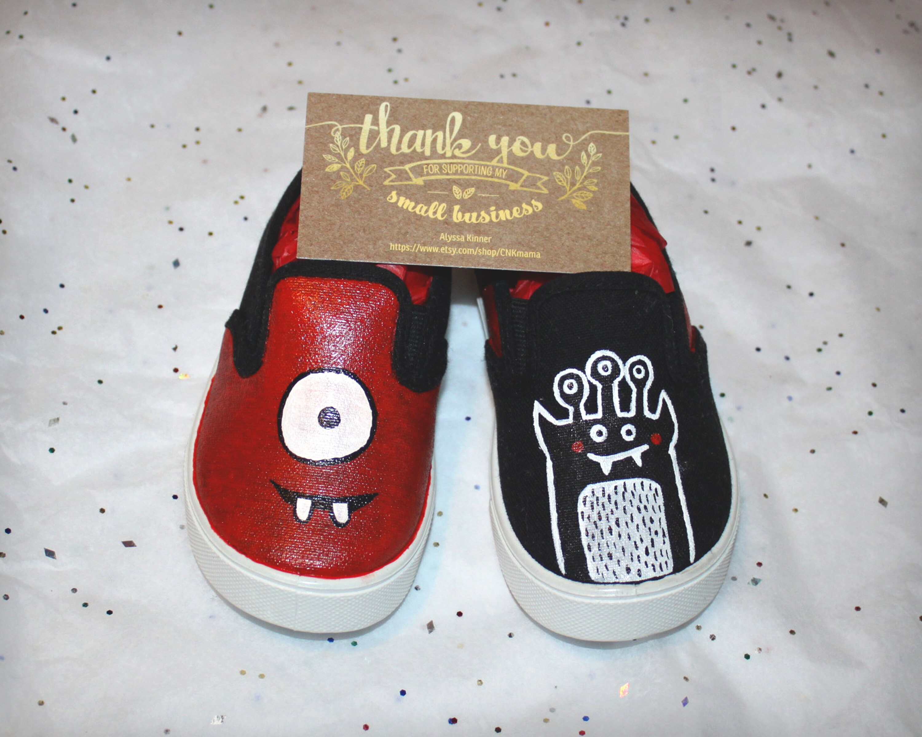 Hand Painted Monster Sneakers customized | Etsy