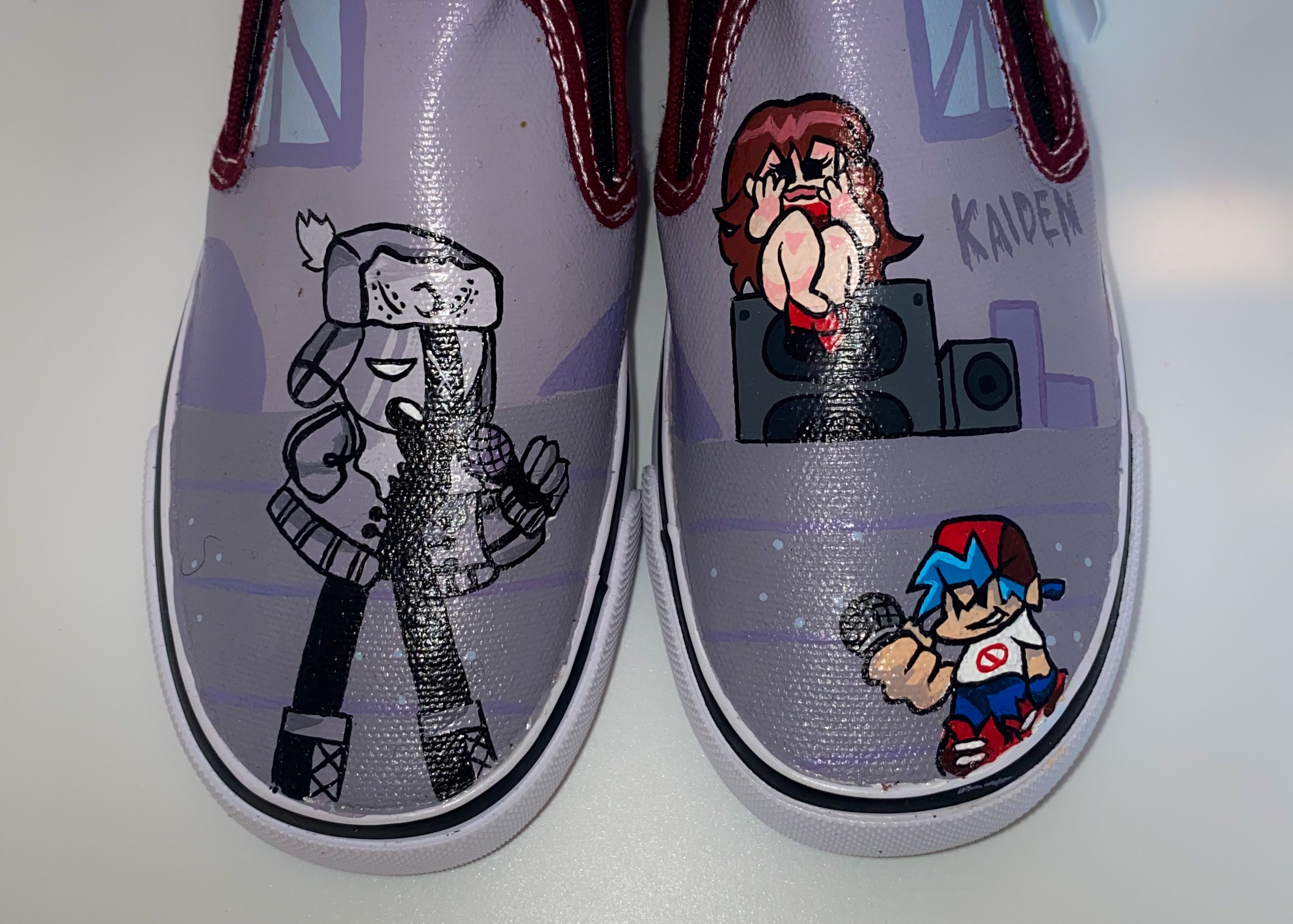 Hand Painted Friday Night Funkin Inspired Shoes customized - Etsy UK