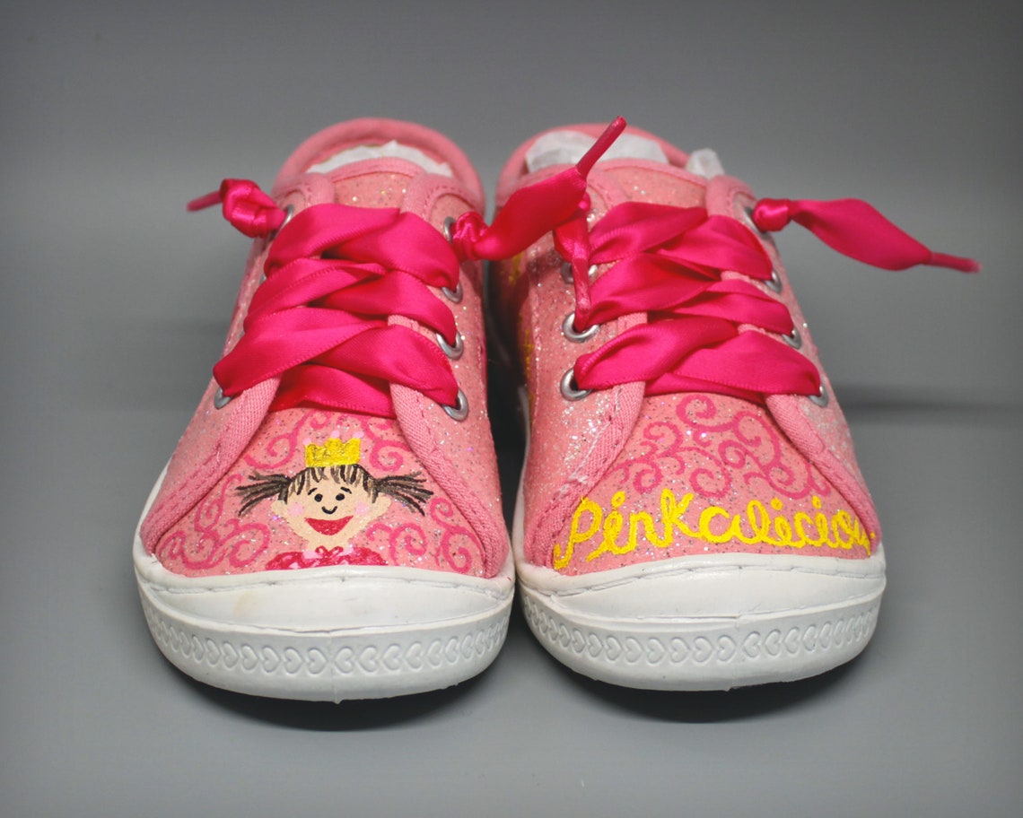 Hand Painted Pinkalicious Inspired Shoes customized - Etsy