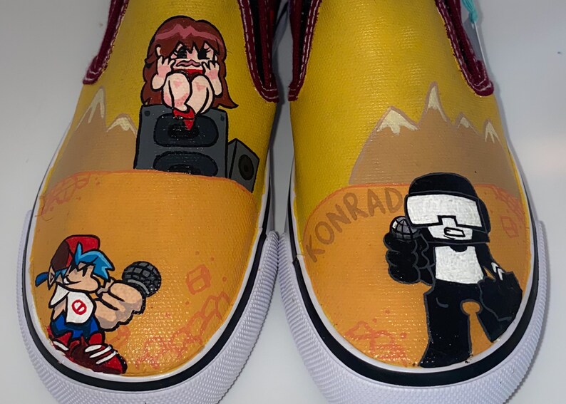Hand Painted Friday Night Funkin Inspired Shoes customized - Etsy