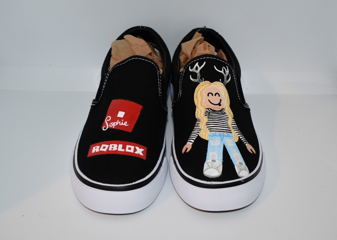 Hand Painted Roblox Inspired Sneakers (customized) - Etsy
