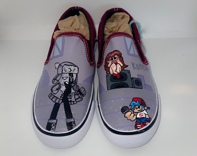 Hand Painted Friday Night Funkin Inspired Shoes customized - Etsy
