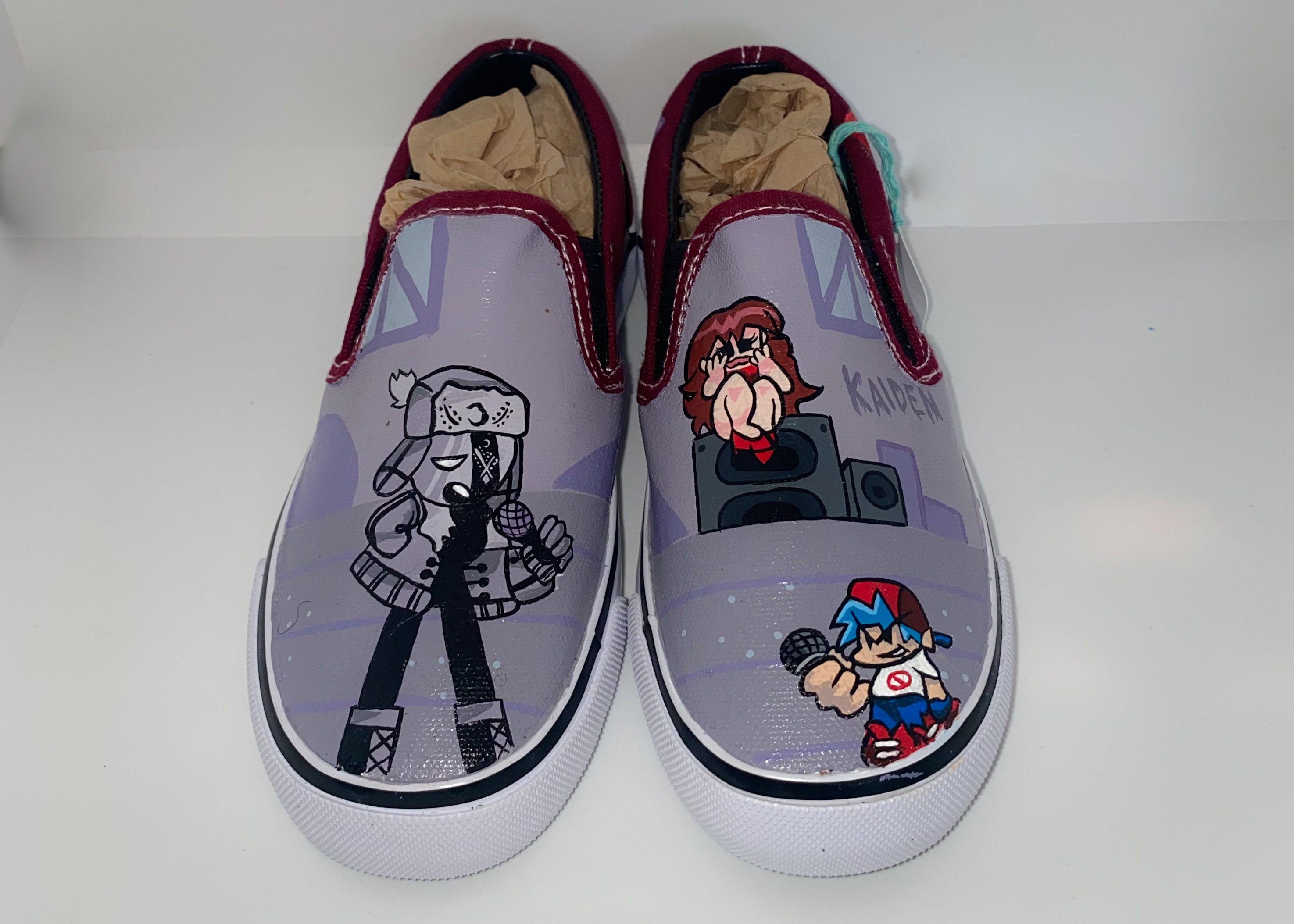 Hand Painted Friday Night Funkin Inspired Shoes customized - Etsy UK