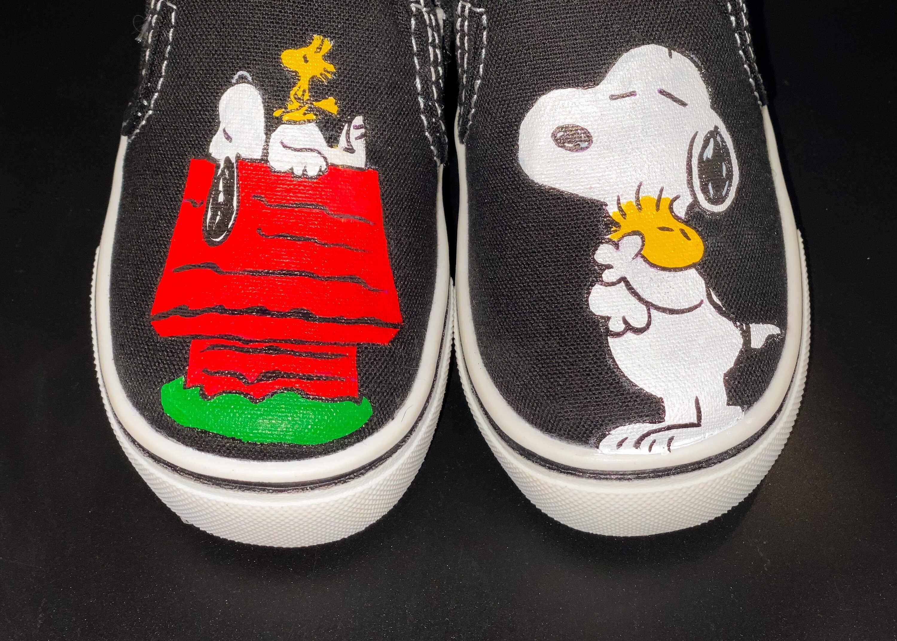 Hand Painted Snoopy & Woodstock Inspired Shoes customized - Etsy