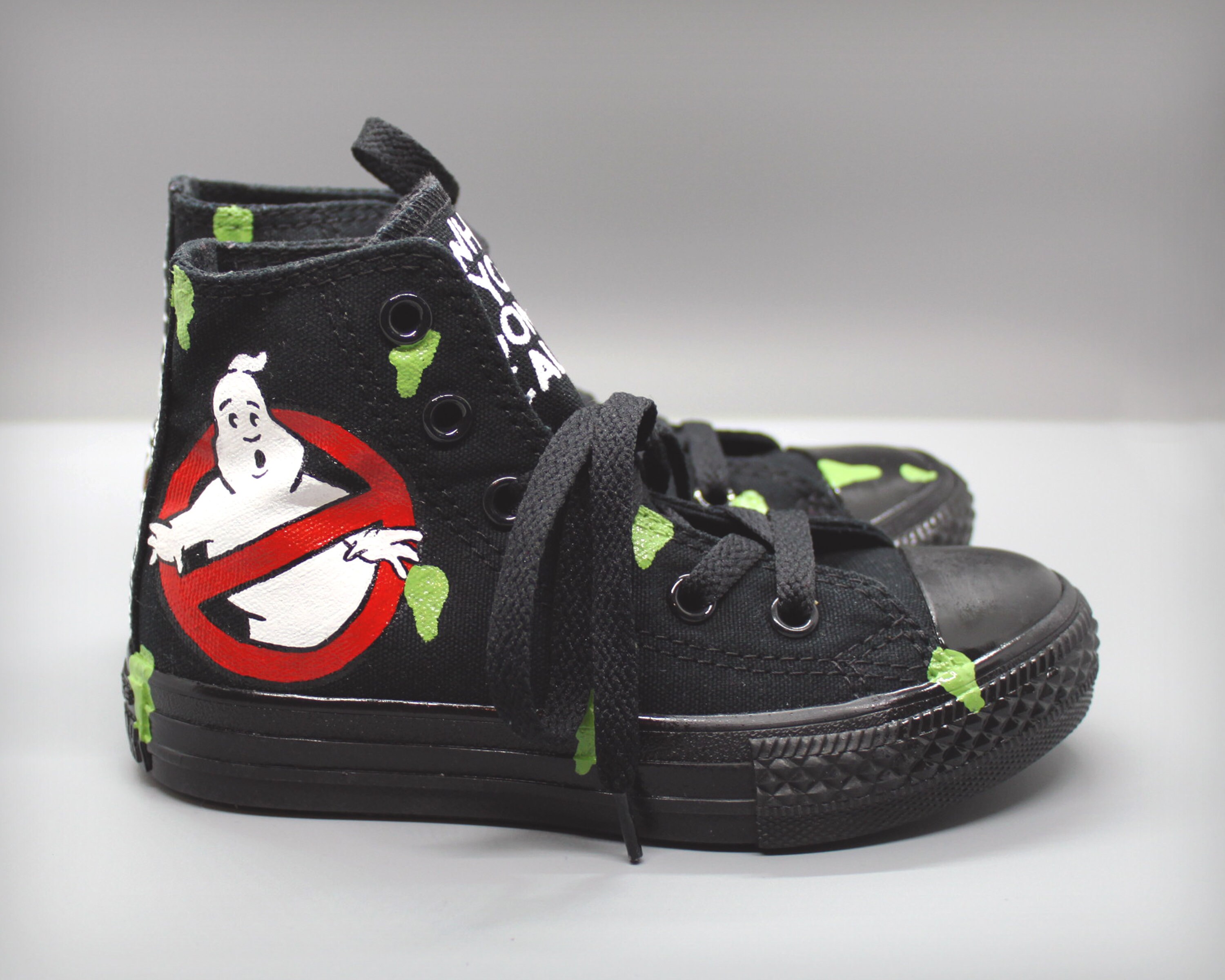 Hand Painted Ghostbuster Inspired Converse customized | Etsy India
