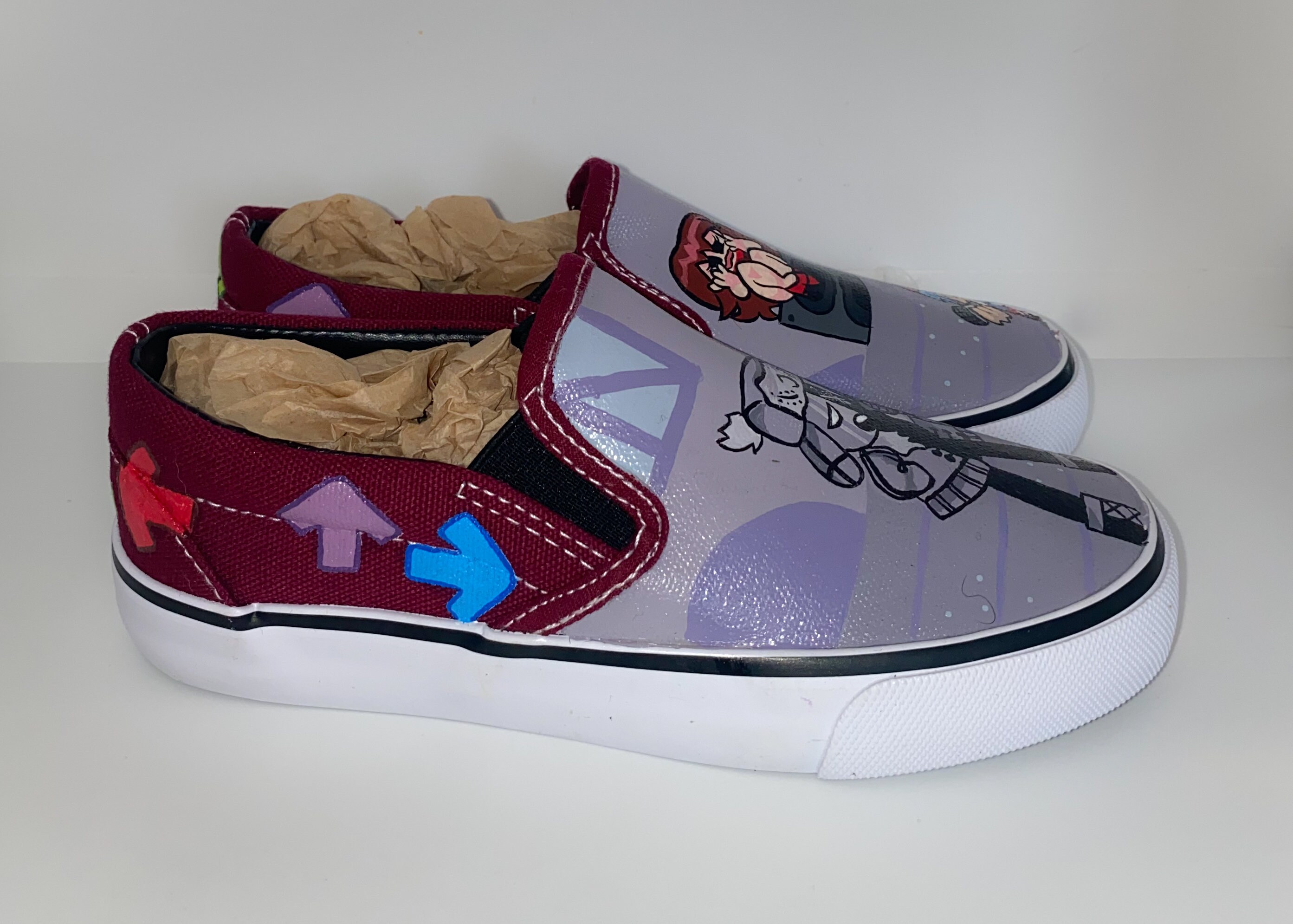 Hand Painted Friday Night Funkin Inspired Shoes customized - Etsy UK