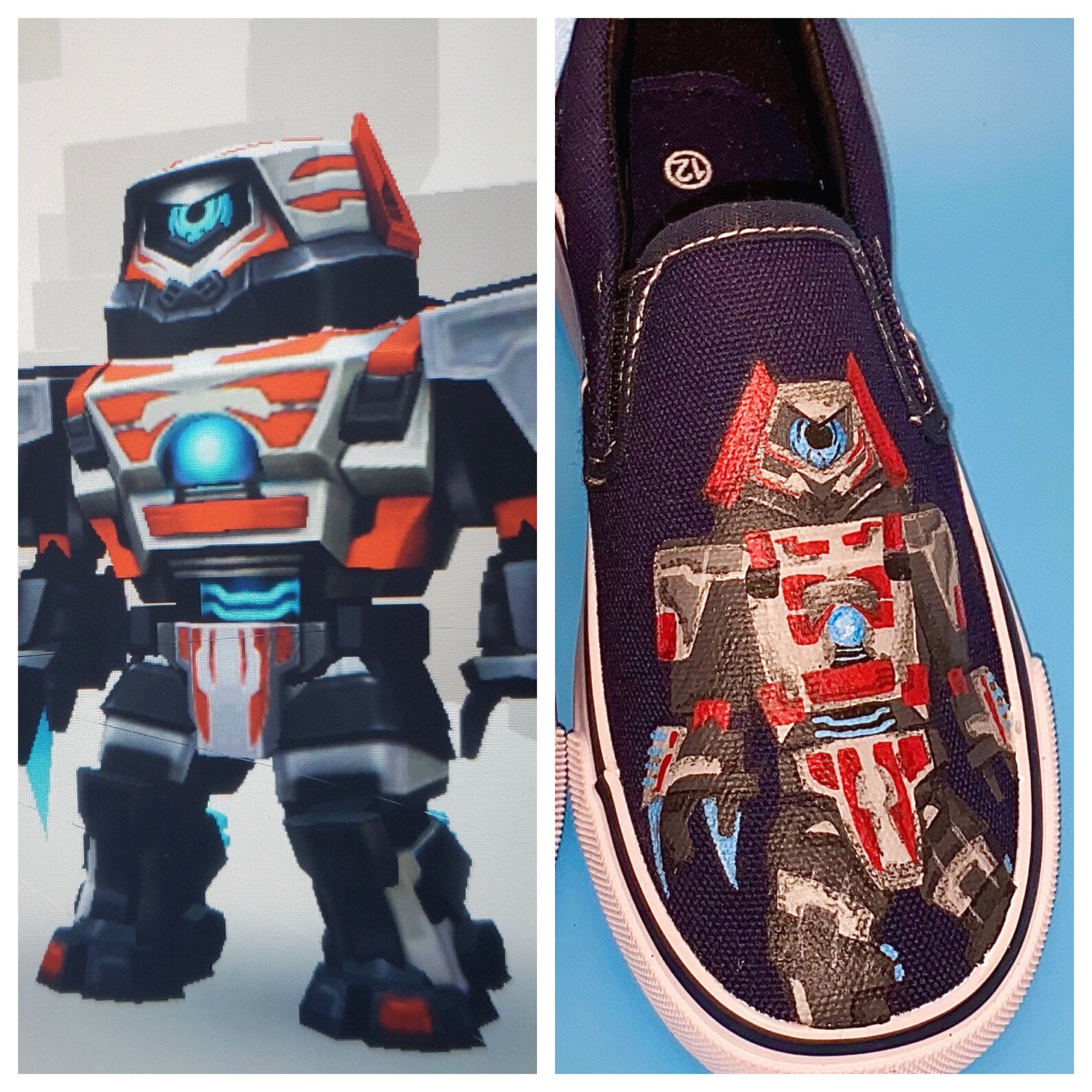 Hand Painted Roblox Inspired Sneakers customized - Etsy