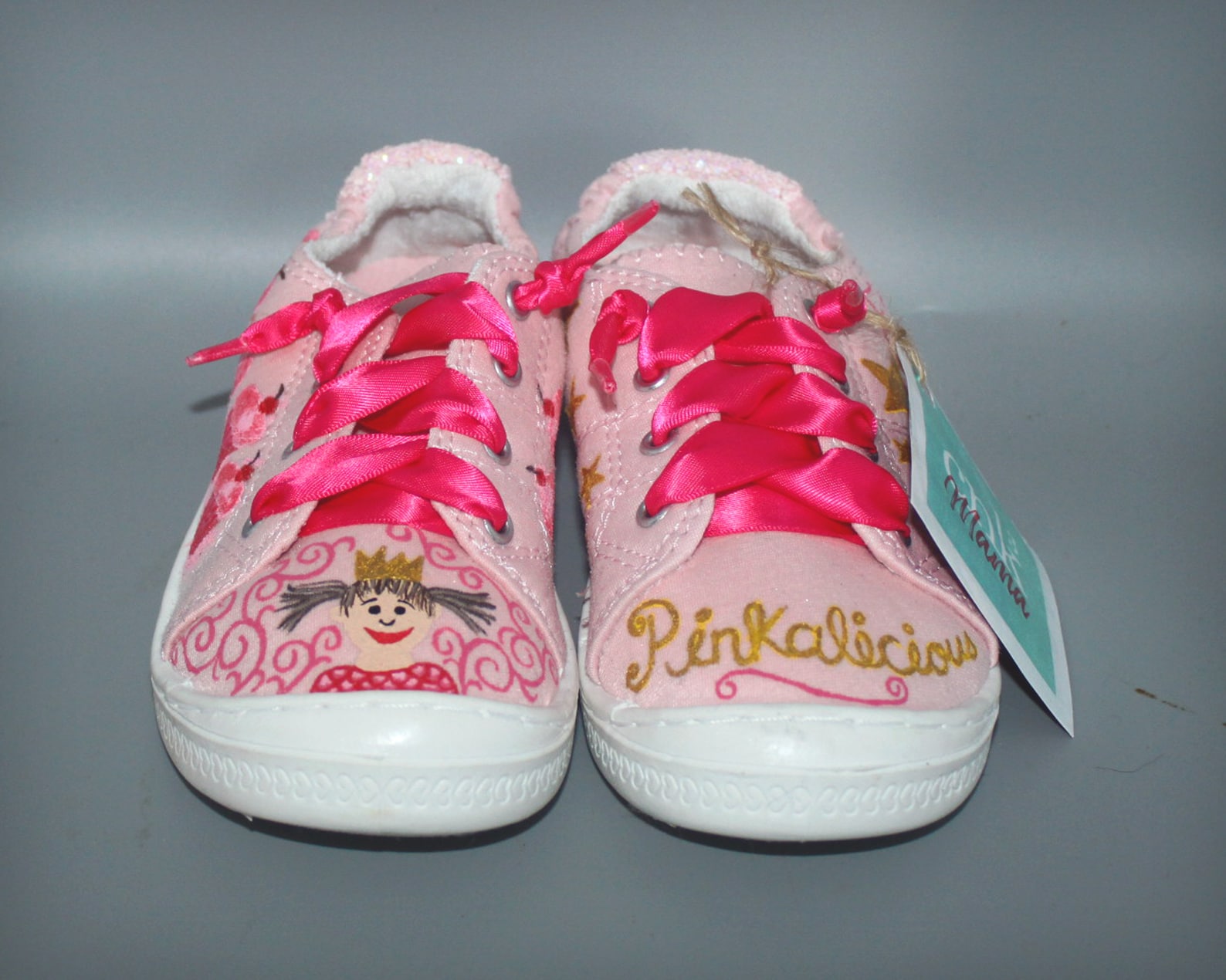 Hand Painted Pinkalicious Inspired Shoes customized - Etsy