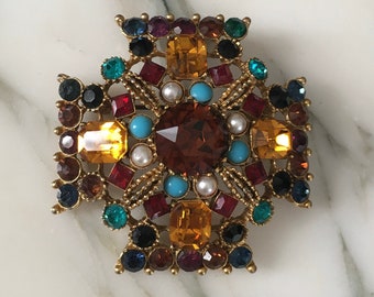 Multi Color Brooch | Etsy