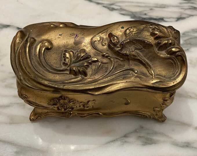 Victorian Casket, Art Nouveau Casket, Jewelry Casket, Antique Jewel Box ...