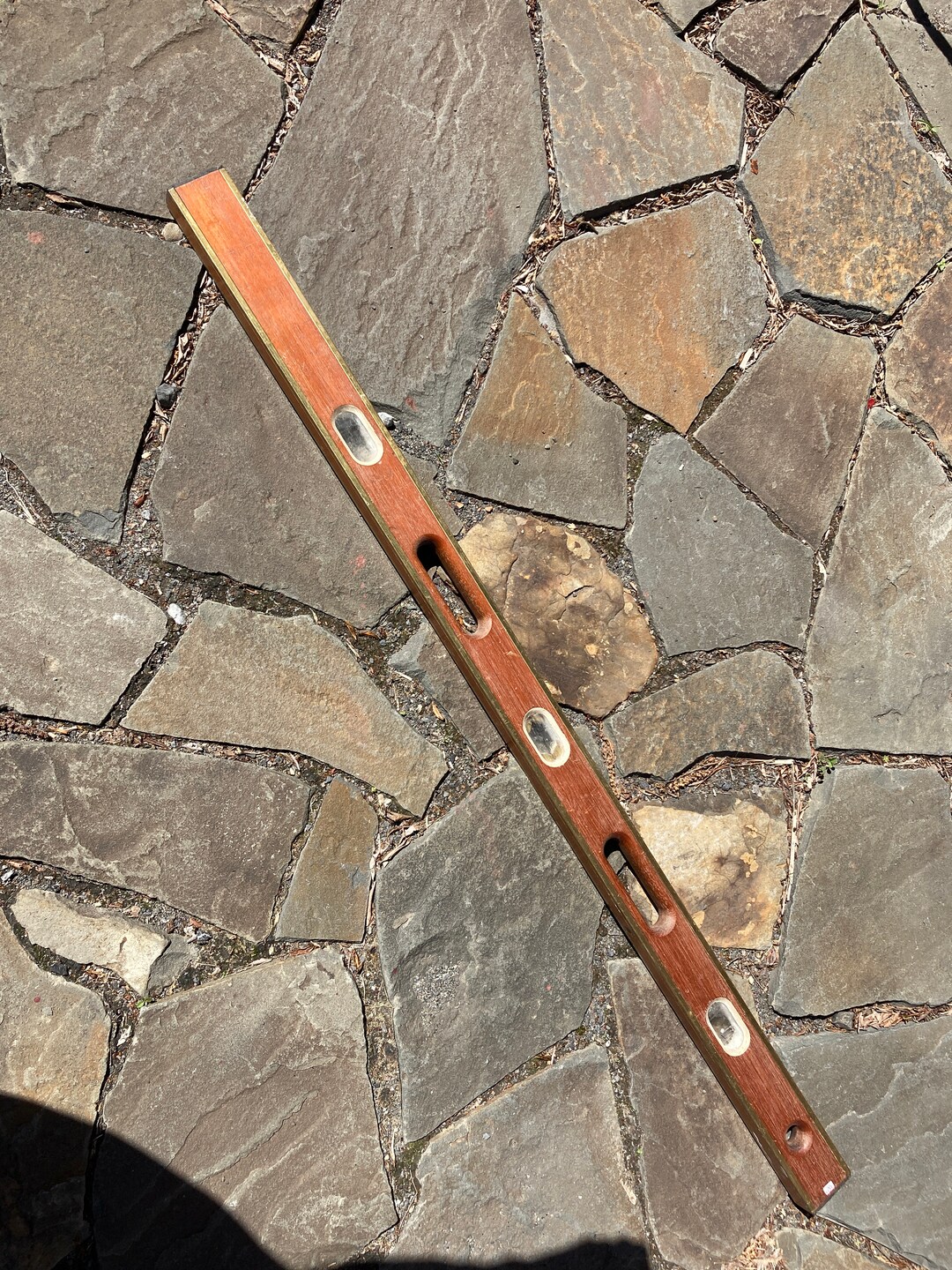 Vintage Peerless Wood Level, Brass Trim, Tool, Original Working ...