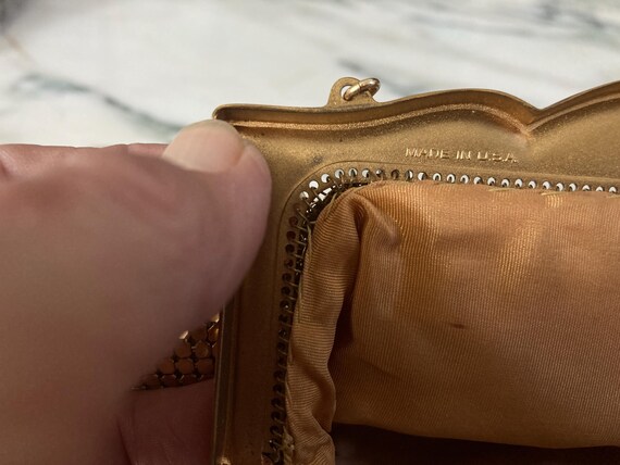 SOLDWhiting David Purse, Gold Clutch, 1940's mesh bag… - Gem