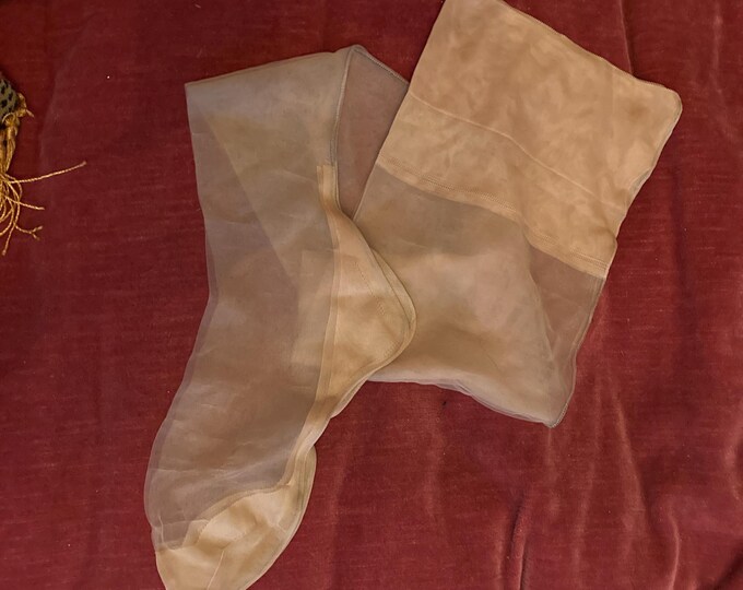 Vintage Seamed Hose, 1950s Seam Stockings, Natural Color Hose, Thigh ...