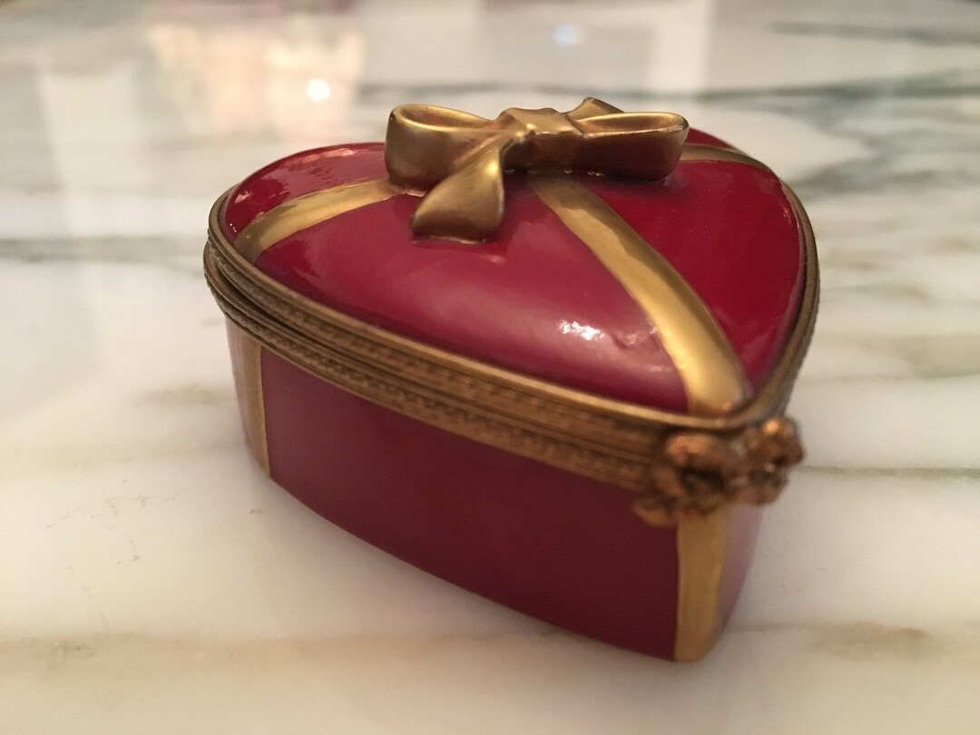 Limoges Chocolates, Limoge Heart Box, Signed Rochard, Valentines Day ...