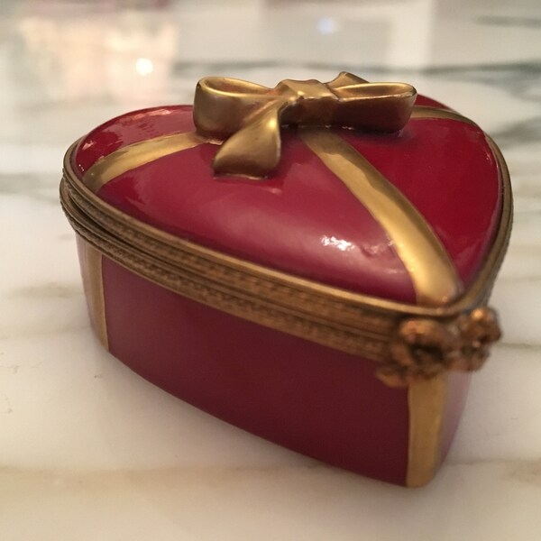 Limoges Heart Box - Etsy