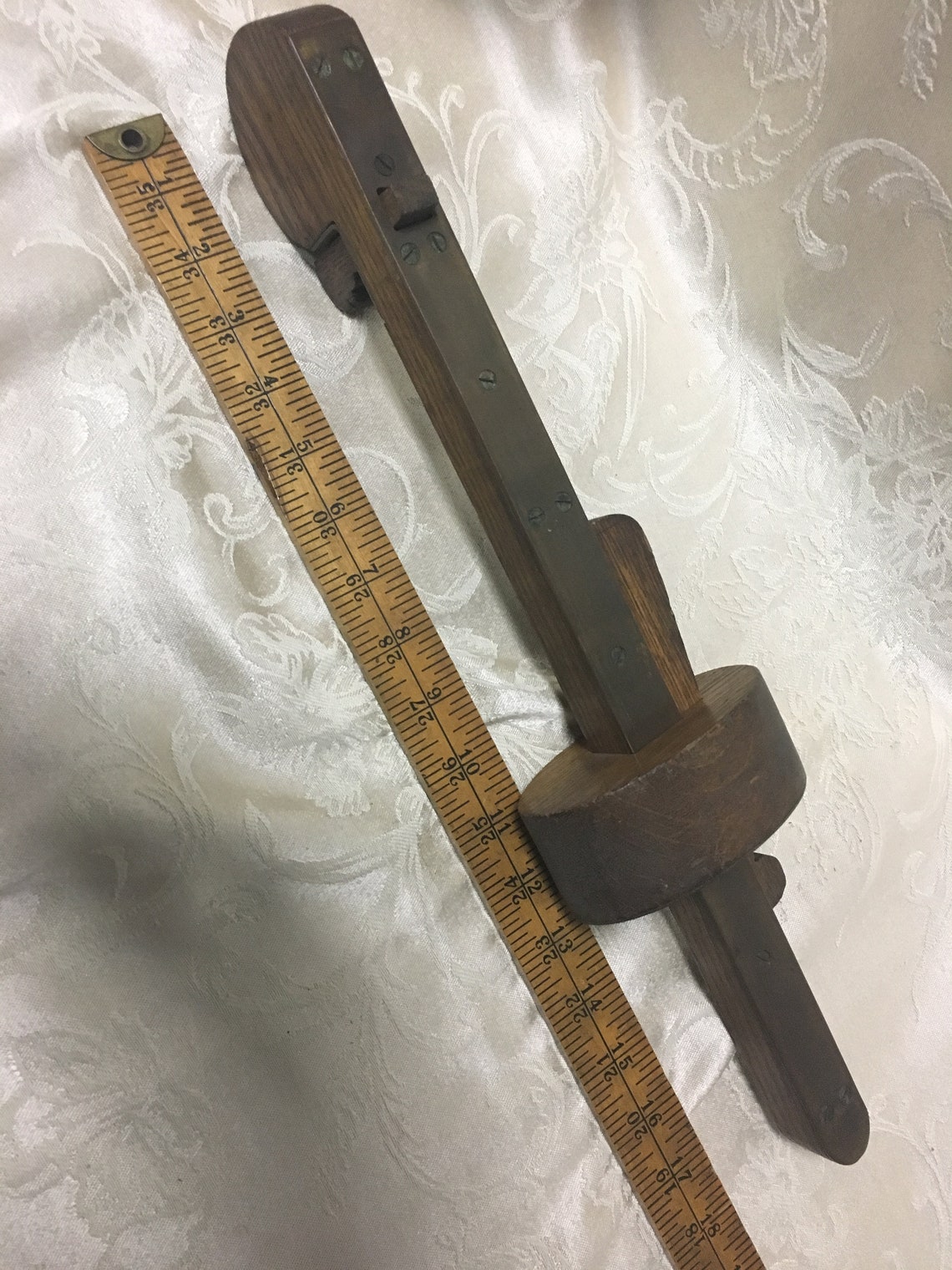 Measuring Scribe Antique tool Oak brass scribe turn of the | Etsy