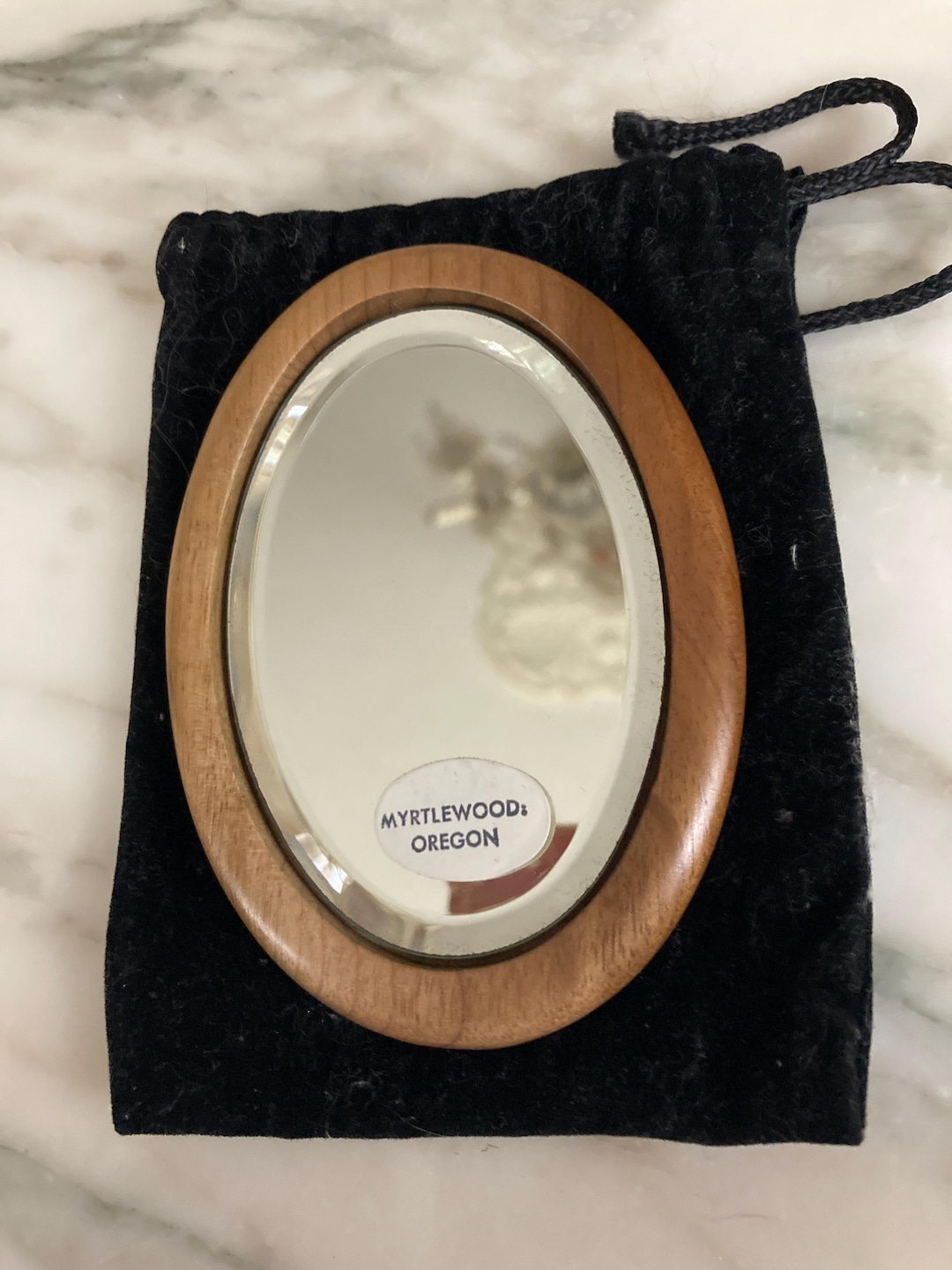 Tiny Beveled Mirror, Miniature Mirror, Oval Mirror, Doll House Mirror ...