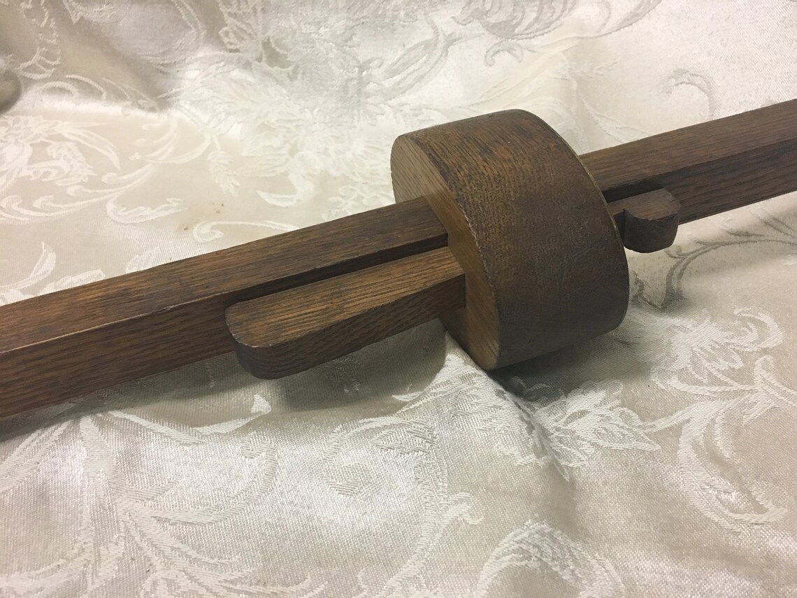 Measuring Scribe Antique Tool Oak Brass Scribe Turn of the - Etsy
