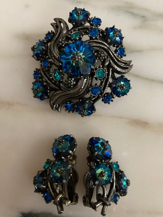 Aurora Borealis, Blue Green set, Rhinestone Set, AB B… - Gem