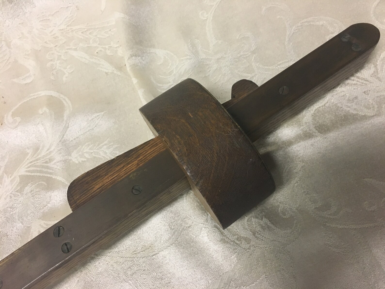 Measuring Scribe Antique Tool Oak Brass Scribe Turn of the - Etsy