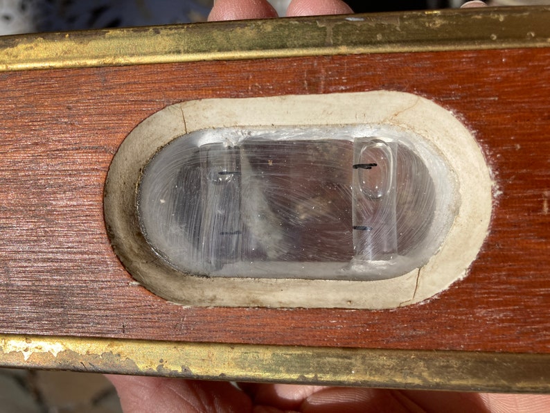 Vintage Peerless Wood Level, Brass Trim, Tool, Original Working ...