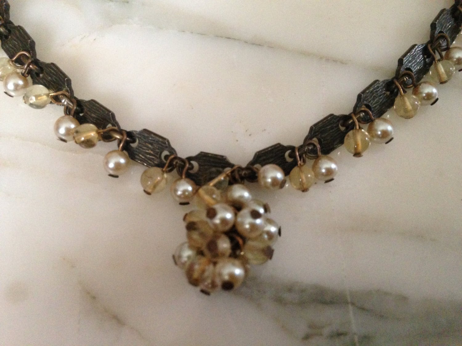 Vintage Pearl Choker Prom Necklace Choker Deco Style Pearls - Etsy