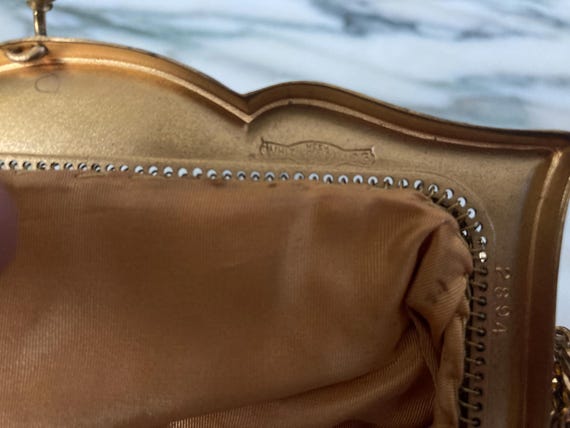 SOLDWhiting David Purse, Gold Clutch, 1940's mesh bag… - Gem
