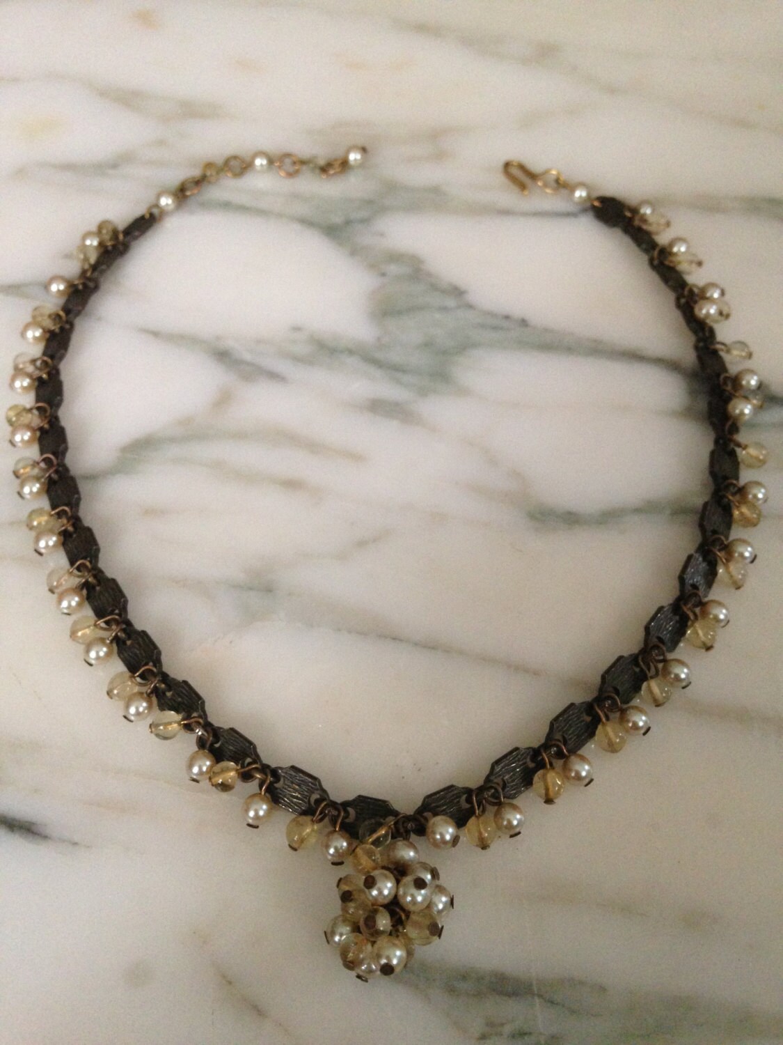 Vintage Pearl Choker Prom Necklace Choker Deco Style Pearls - Etsy