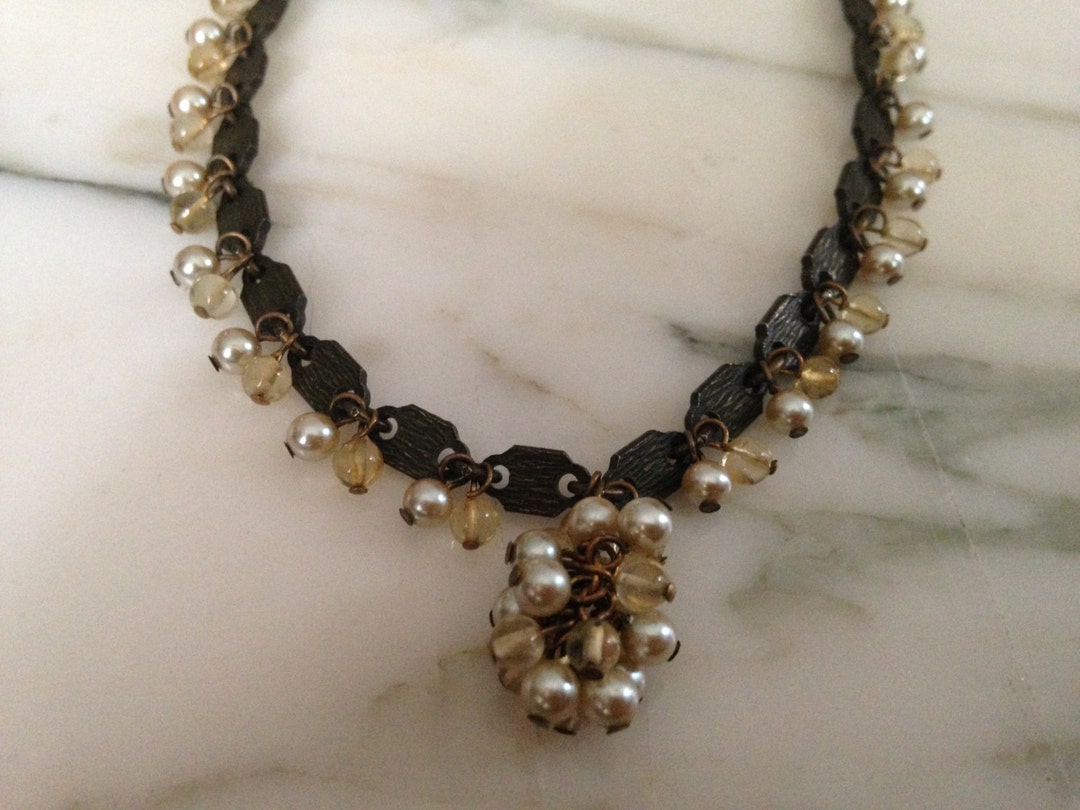Vintage Pearl Choker, Prom Necklace Choker, Deco Style Pearls, Dog ...