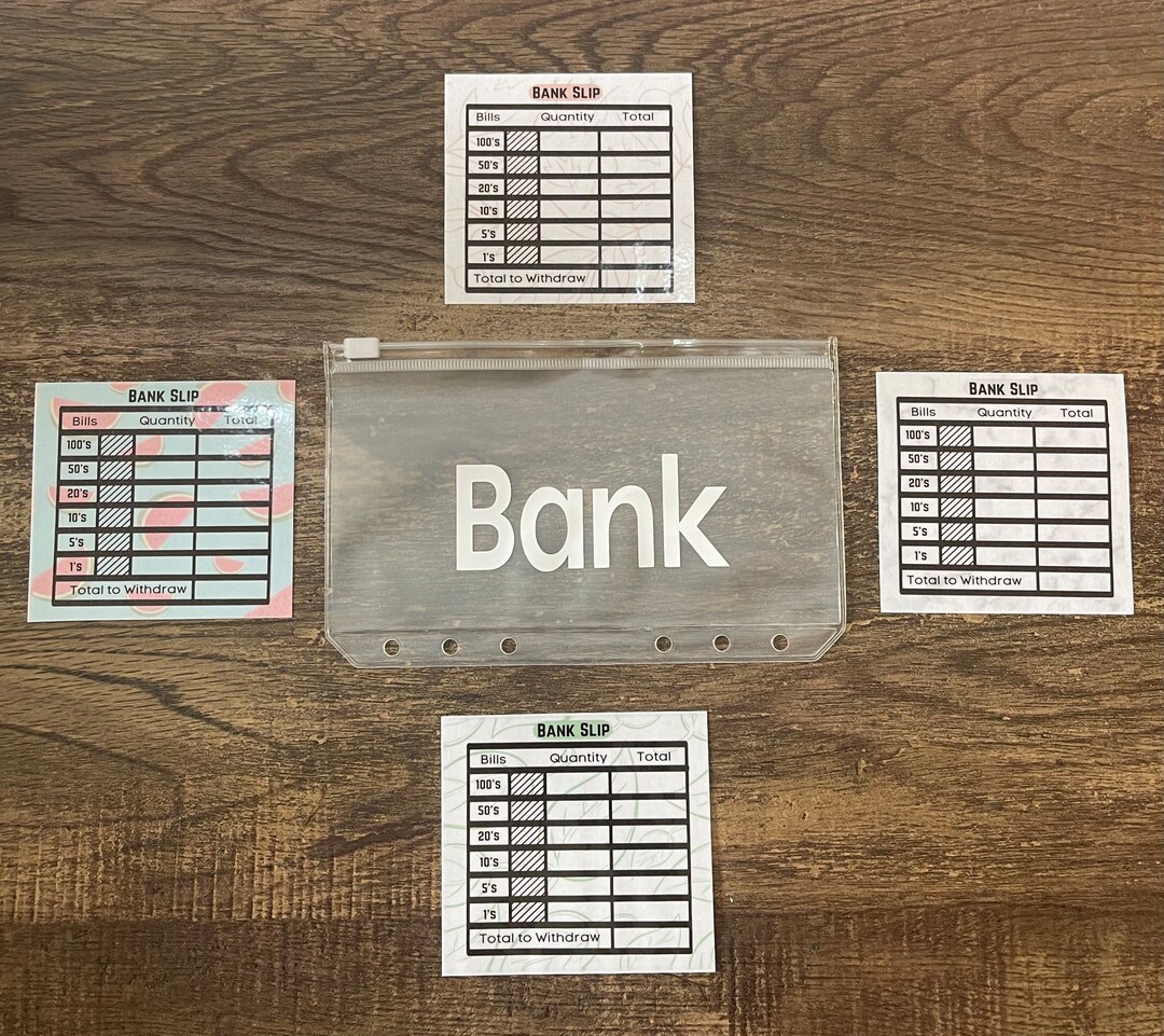 Laminated Teller Slips Cash Breakdown Slips Cash Budget Slip Teller ...